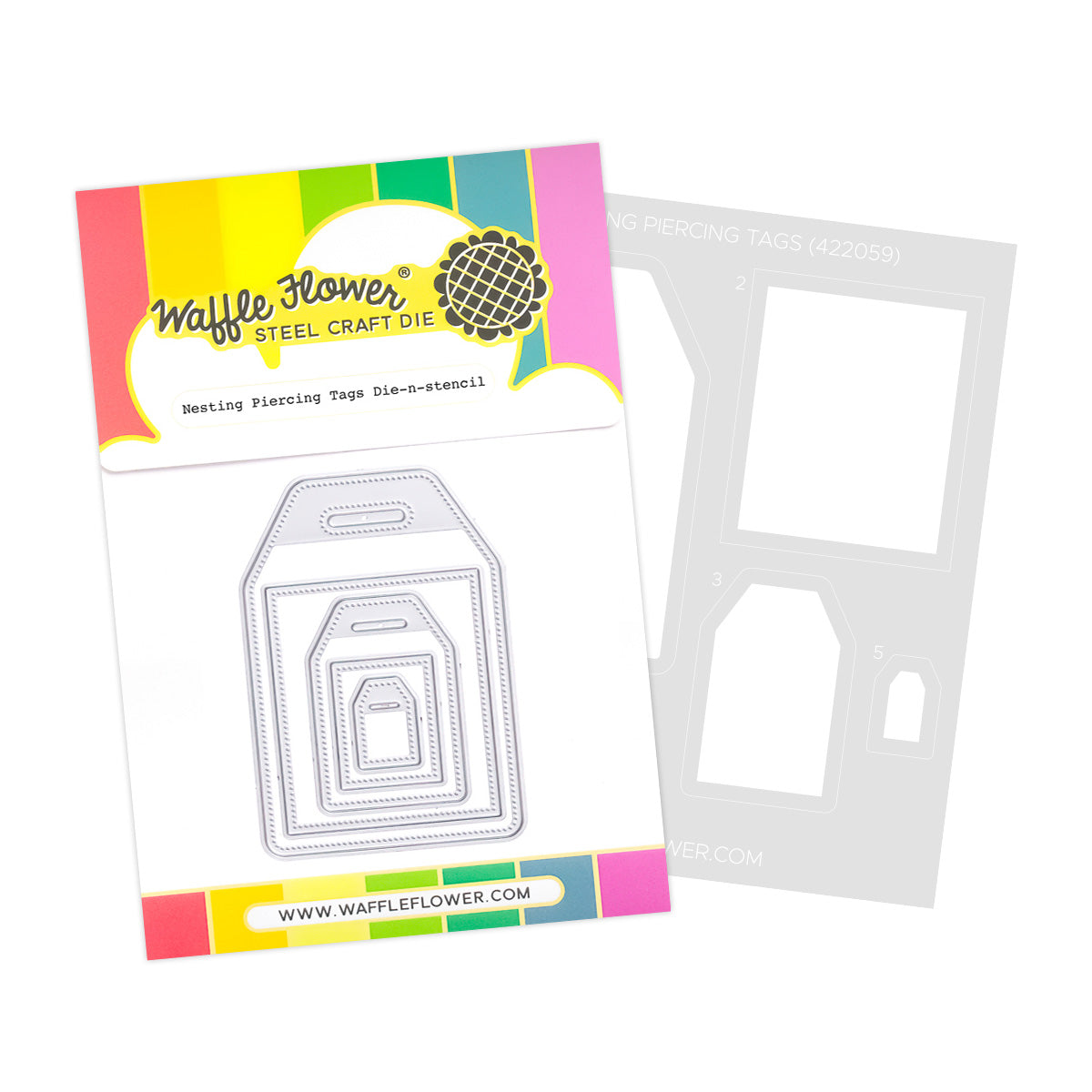 Waffle Flower - Nesting Piercing Tags Die-n-stencil – Hobby Hoppers