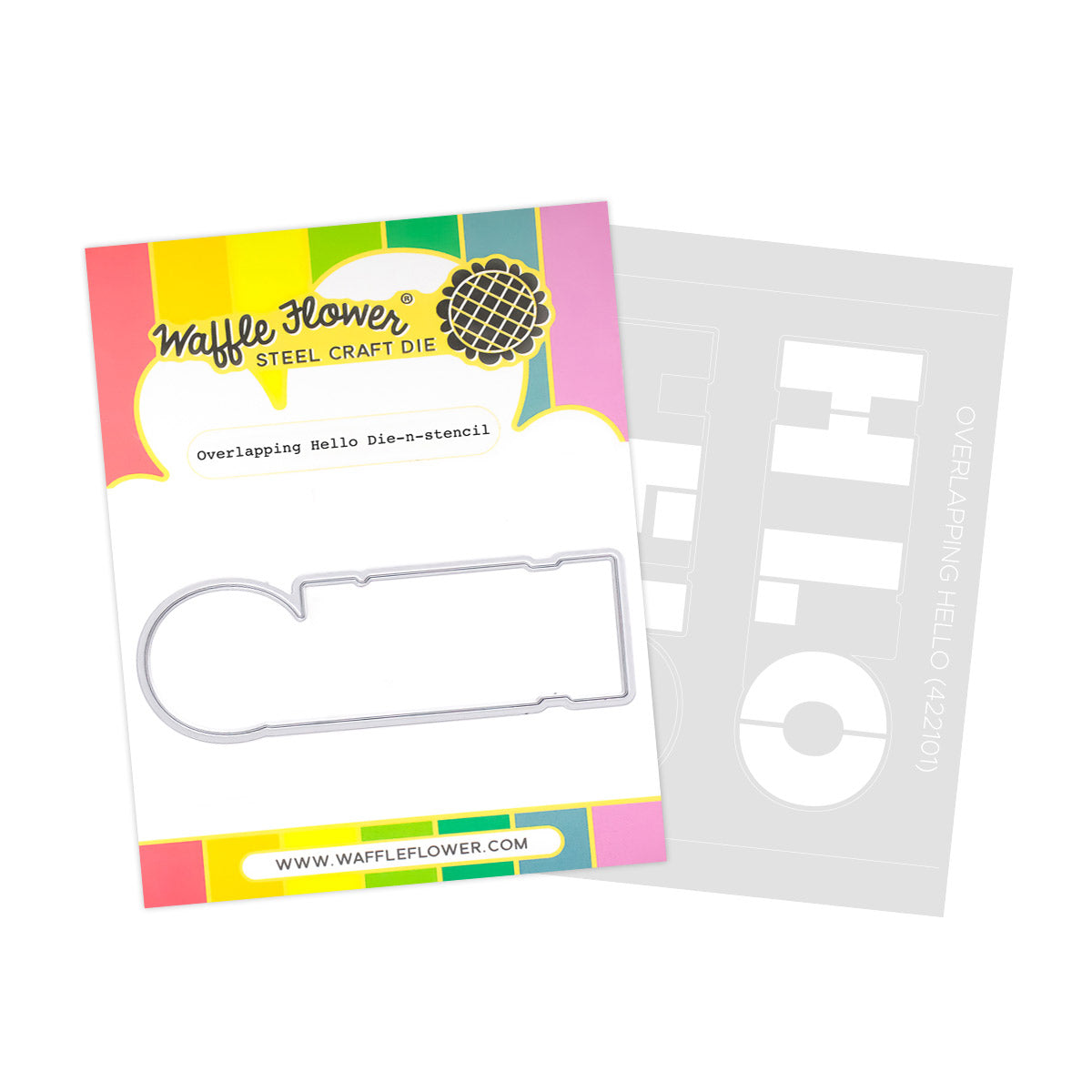Waffle Flower - Overlapping Hello Die-n-stencil – Hobby Hoppers