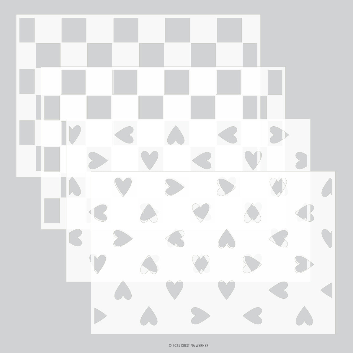 Concord & 9th - Kristina Werner - Missing Your Hugs Stencil Pack (4 qt ...