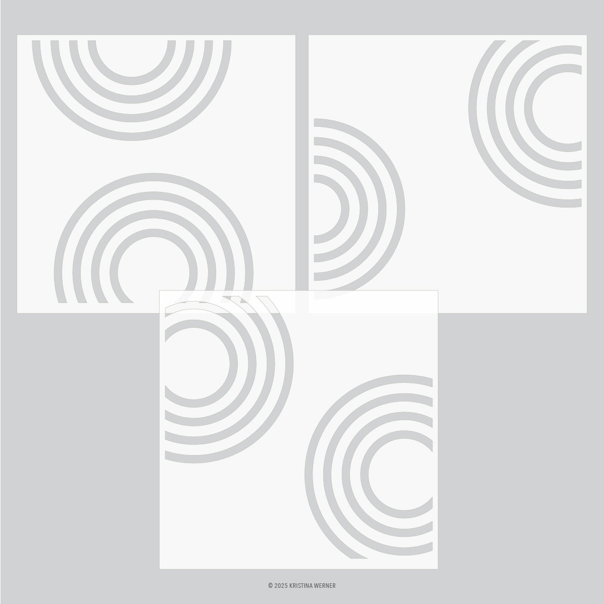 Concord & 9th - Kristina Werner - Radiating Circles Stencil Pack (3 qt ...